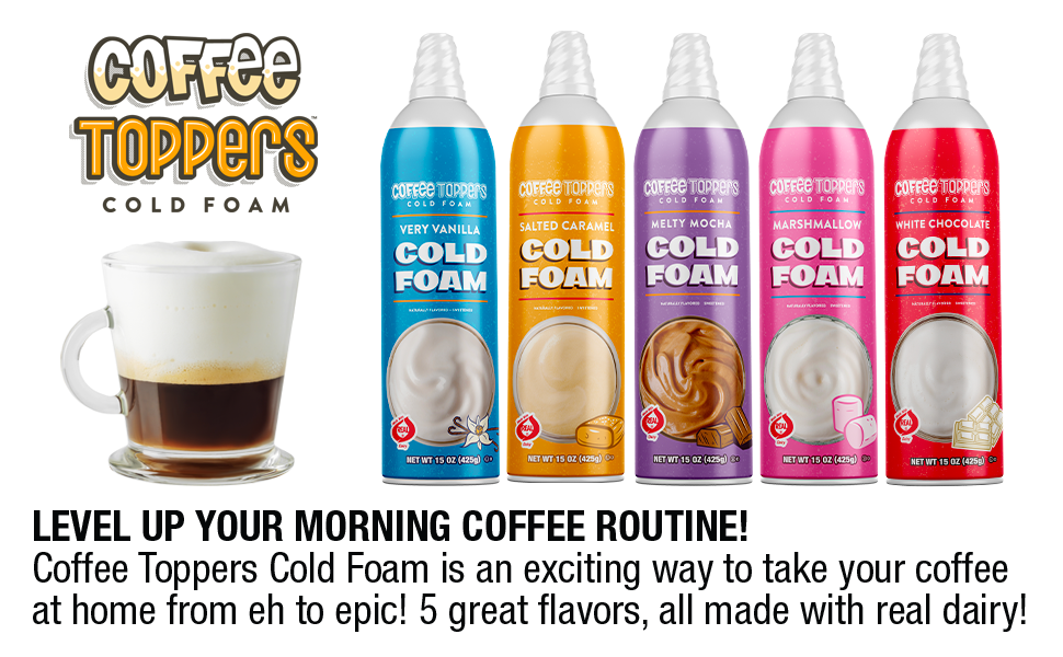 Coffee Toppers Cold Foam Salted Caramel -15 oz - Pack of 3 - Be Your ...