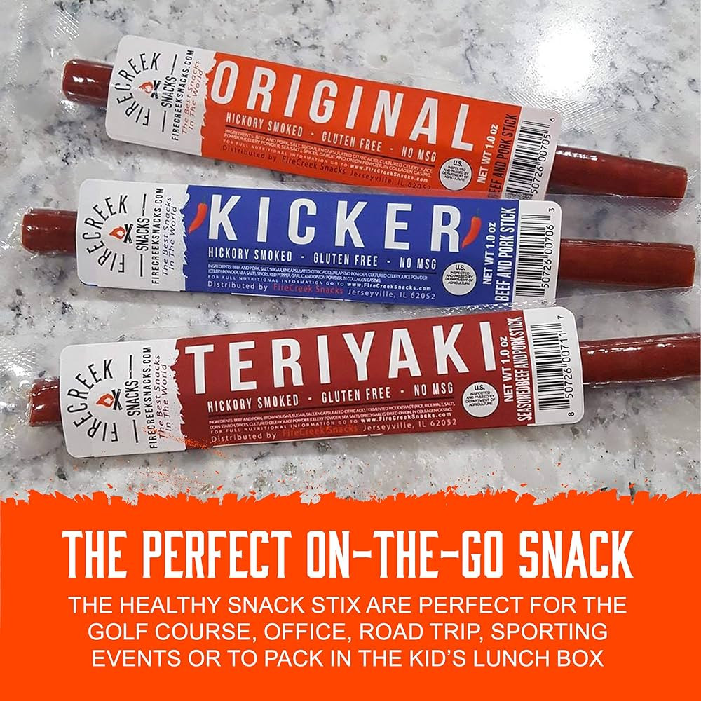 FireCreek Snacks Original Stix Smoked Hickory Flavor, MSG and Gluten ...