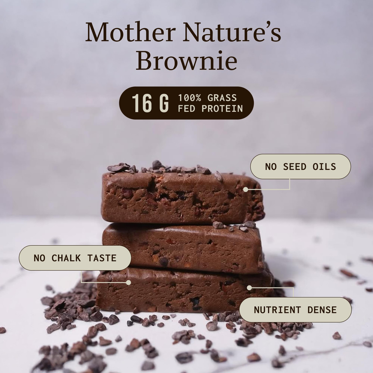 PRIMA Grass Fed Protein Bars, Cacao - Seed Oil Free, Gluten Free, Low ...