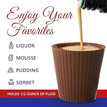 Belgium Creamy Milk Chocolate Liquor / Liqueur Cups - includes 320 Milk ...