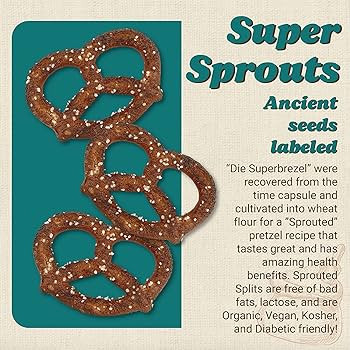 Unique Snacks Sprouted Splits Pretzels, Delicious Homestyle Baked Snack ...