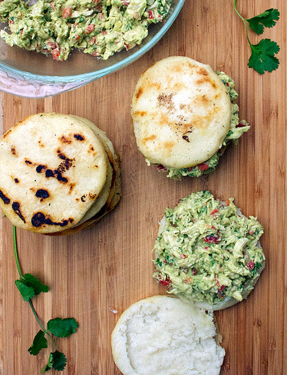 AREPAS WITH CHICKEN & AVOCADO