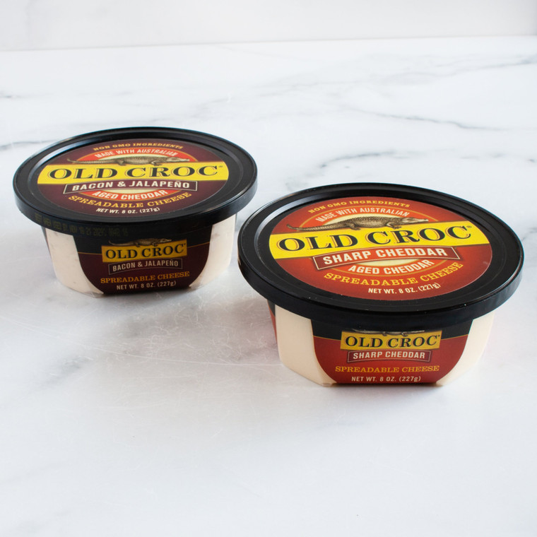 Sharp Australian Cheddar Cheese Spread - Old Croc - Original or Bacon ...