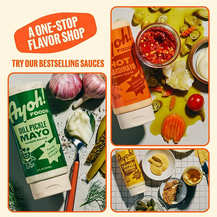 Ayoh Foods, Mayo Gone Wild, Dill Pickle - Made by Molly Baz, 12 oz ...