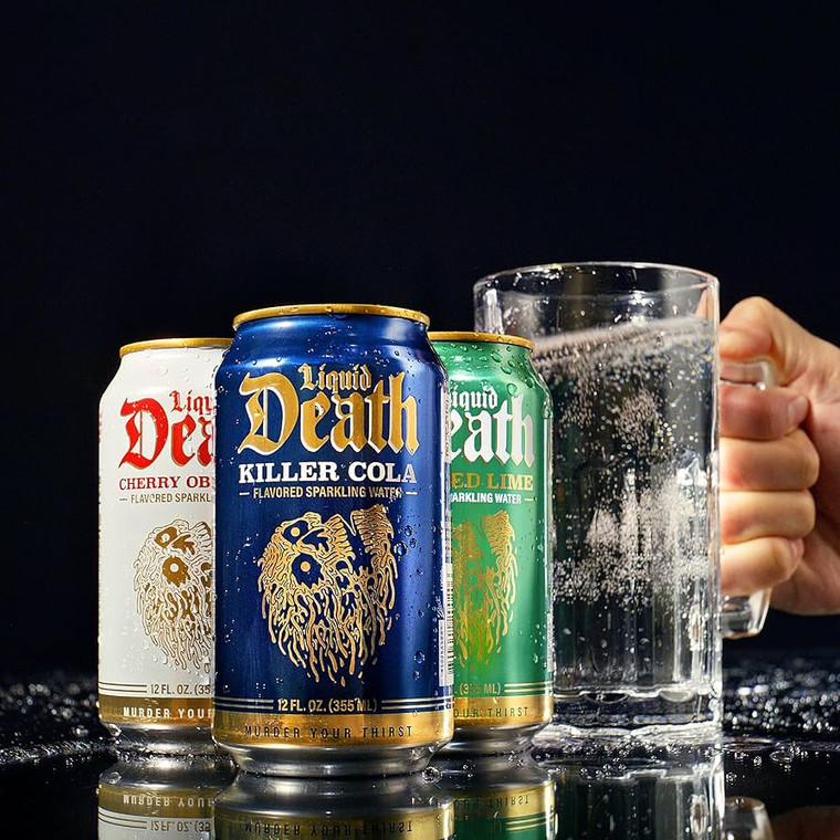 Liquid Death, Soda Flavored Sparkling Water Variety Pack - 12 Pack - 12 ...