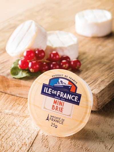 Ile de France Brie Cheese - 60 Soft Ripened French Cheeses, 0.9 oz Mini ...