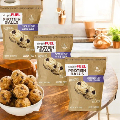 simplyFUEL Chocolate Chip Cookie Dough Protein Ball - Whole Food Balls ...