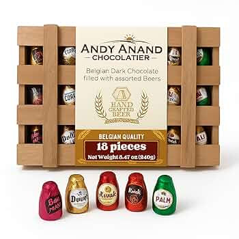 Andy Anand Chocolatier European Beer Flavored Dark Chocolate Bottles ...