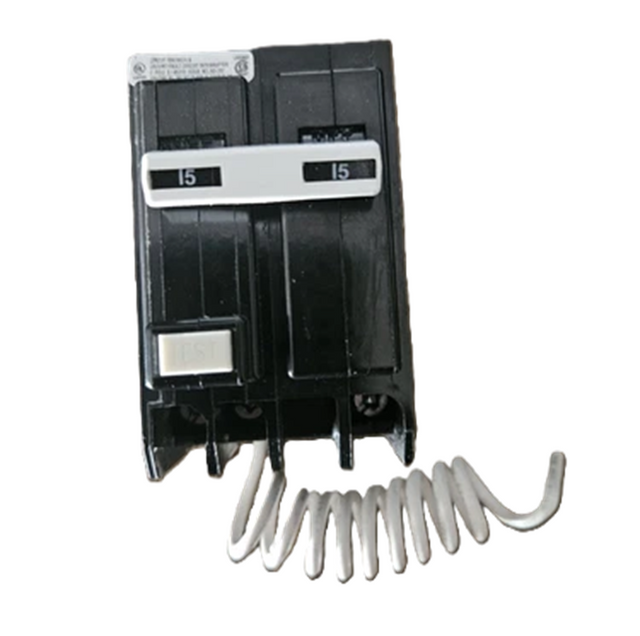 Eaton GFTCB215 GFCI Circuit Breaker, Type GFTCB, 15A, 120/240V, 2-Pole ...