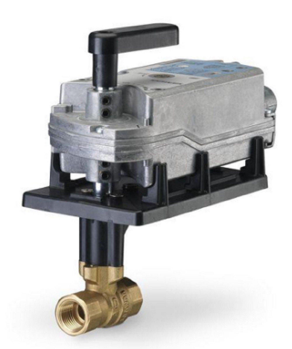 Siemens 172G-10323 2-Way 1-1/2" Ball Valve w/Actuator, Cv 40, Spring ...