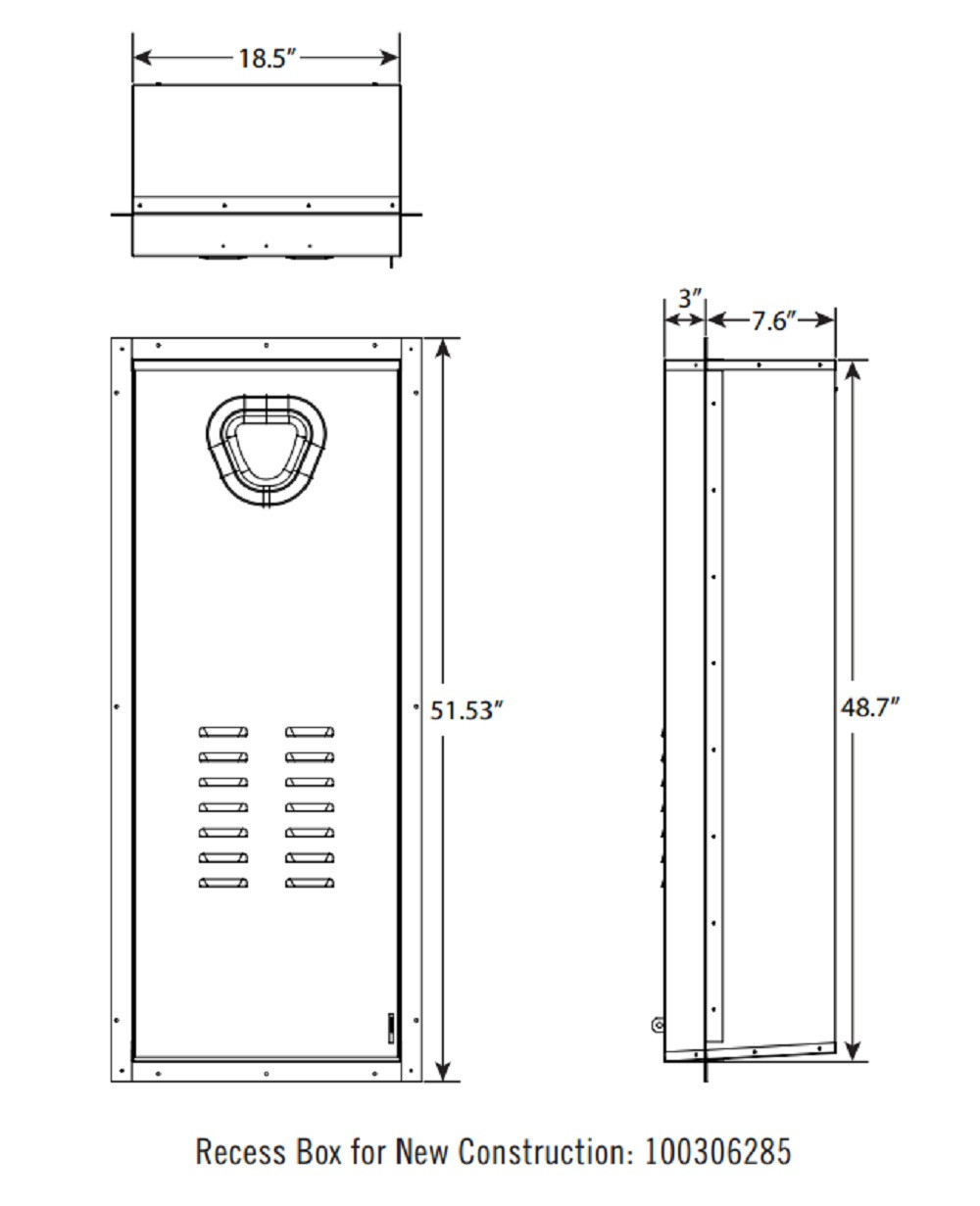 State Water Heaters AO Smith 100306285 Recess Box, New Construction [New]