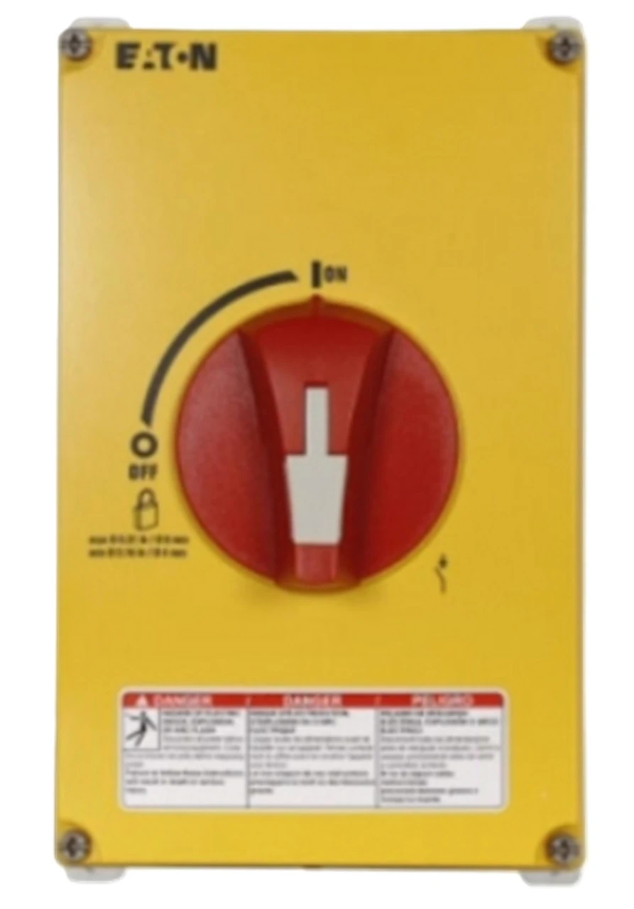 Eaton ER53060UPYR Rotary Disconnect Switch, Yellow Cover, Red Handle [New]
