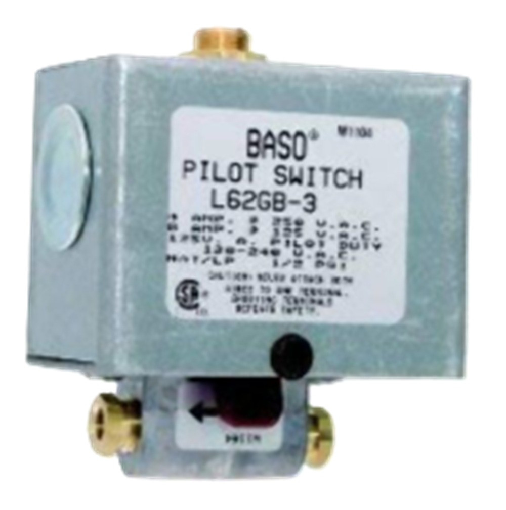 Baso Johnson Controls L62GB-3C SPST Manual Reset Pilot Switch w/100% ...