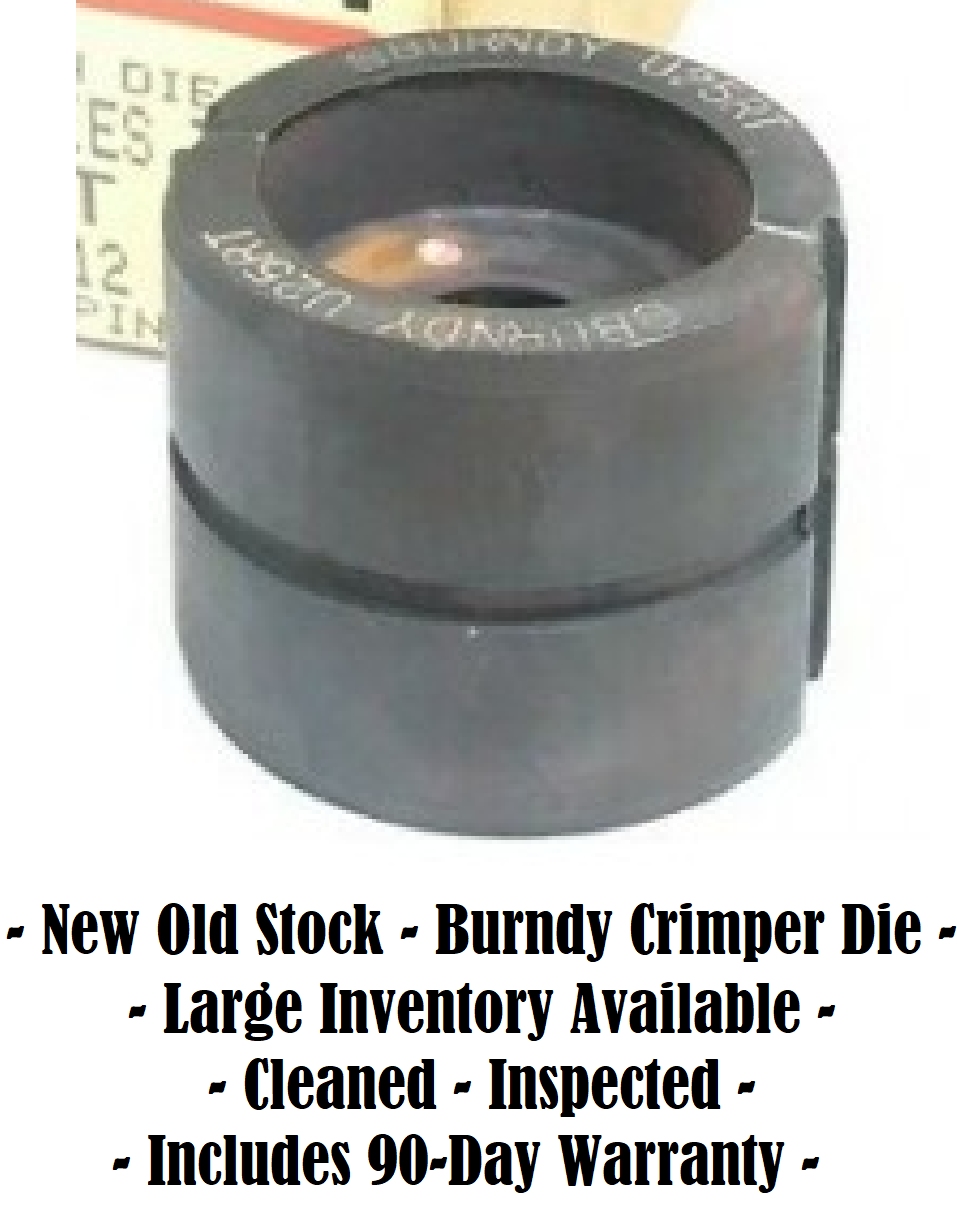 Burndy Hubbell U29RT 12 Ton U Crimper Die, Copper, 250 kcmil, Y35 Y39 ...