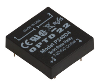 Opto 22 P240D4 P Model, 240 VAC, 4 Amp, DC Control Solid State Relay ...