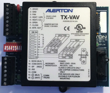 Alerton Honeywell TX-VAV IBEX Controller, VAV TUX w/Pressure Transducer ...