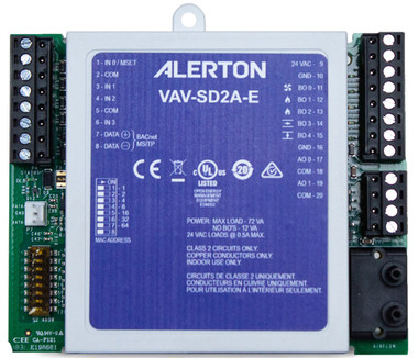 Alerton VAV-SD2A-E Field Equip Controller BACnet Single-Duct Variable ...