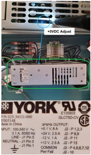 York Controls 025-34111-000 DC Power Supply for OptiView Control Panel ...
