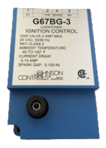 Johnson Controls G67BG-3 LH33EP040C Spark Ignitor, 24V, Ignition ...