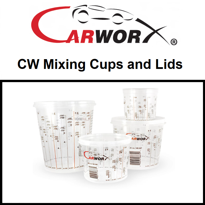 Carworx Paint Mixing Cups and Lids