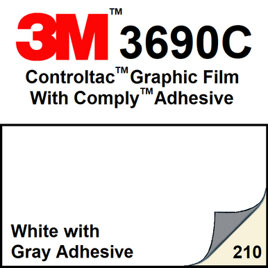 3M™ 3690C Controltac™ Graphic Film With Comply™ Adhesive