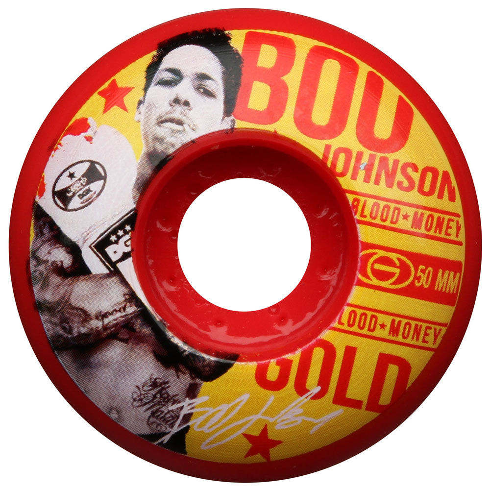 Gold Johnson Fight Skateboard Wheels - Red - 50mm (Set of 4)