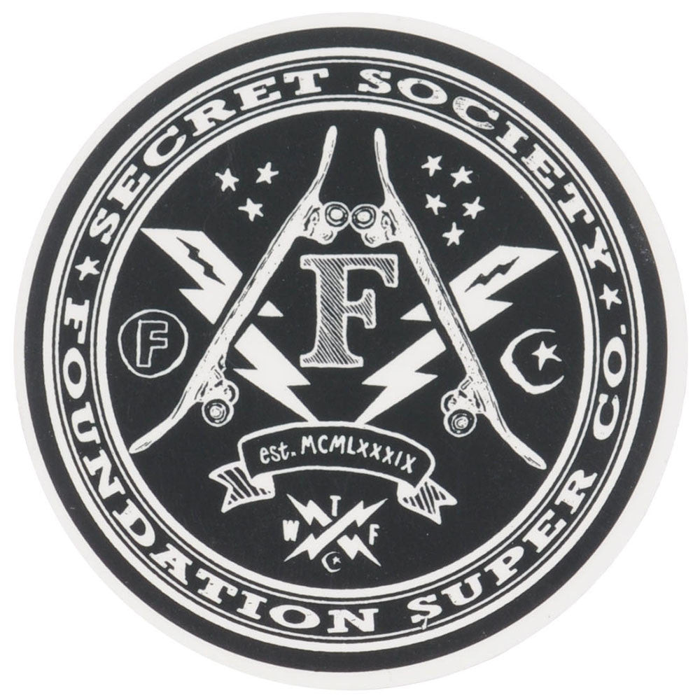 Foundation Secret Society Sticker - Black/White