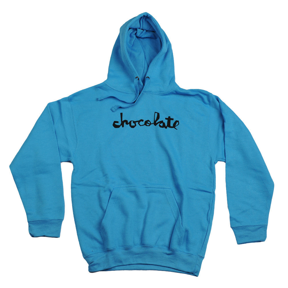 Chocolate Neon Pullover Hoodie Men's Sweatshirt - Neon Blue