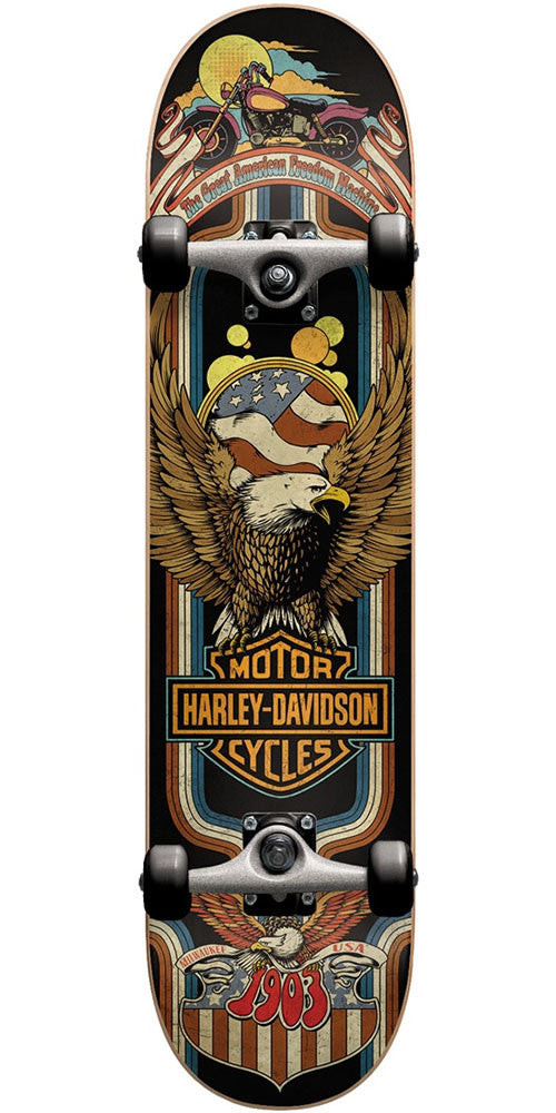 Darkstar Harley Davidson Eagle FP Complete Skateboard - Black - 8.0in