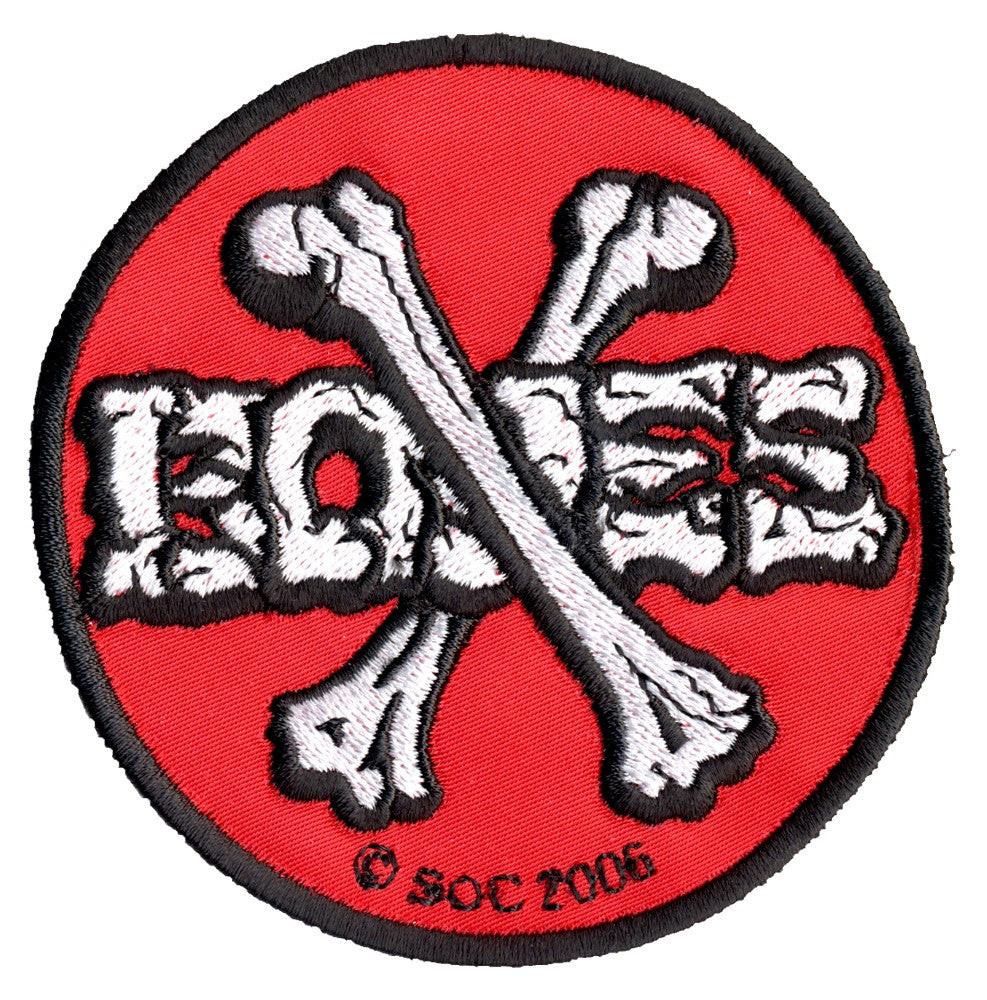 Powell Peralta Cross Bones Patch - Red/White