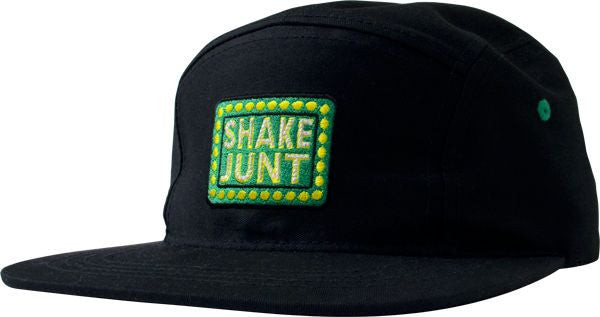 Shake Junt Box Logo Men's Strapback 5 Panel Hat - Black