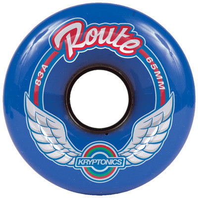 Kryptonics Route Skateboard Wheels 65mm 83a - Blue (Set of 4)