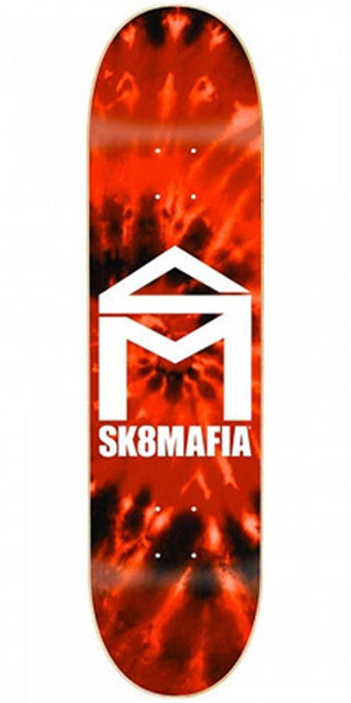 Sk8Mafia House Logo Skateboard Deck 8.38 - Tie Dye/Orange