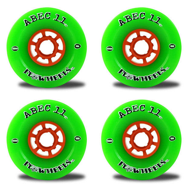 Abec 11 Flywheels - Green - 90mm 78a - Skateboard Wheels (Set of 4)