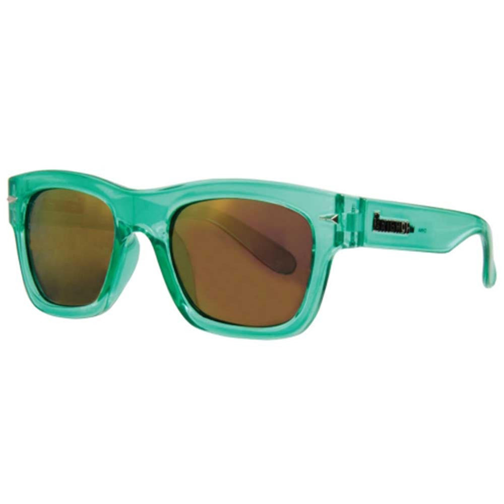 Brigada Big Shot Sunglasses - Clear/Mint w/ Pink Mirrored Lens