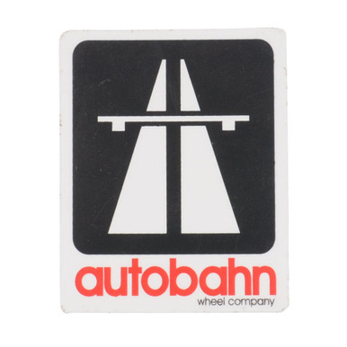 Autobahn Small Logo Sticker - Black/White/Red