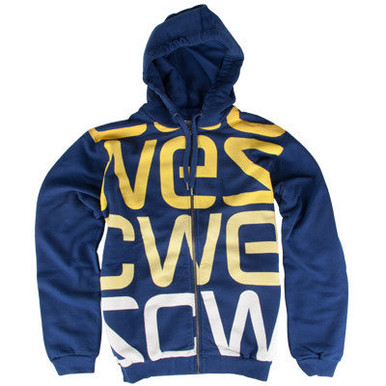 WeSC Logo Biggest Men's Sweatshirts - Blue Depths