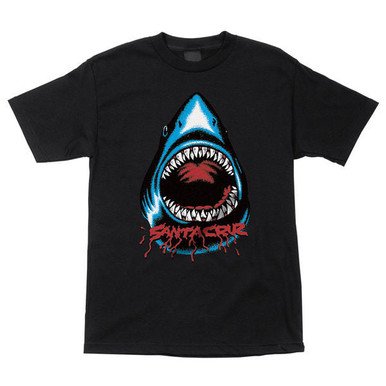 Santa Cruz Retro Shark Regular S/S Youth T-Shirt - Black