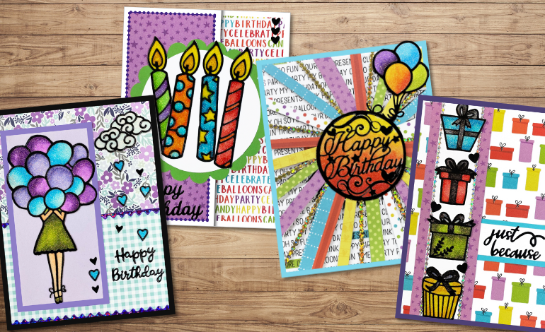 Birthday Outline Stickers at Krazy Kreations
