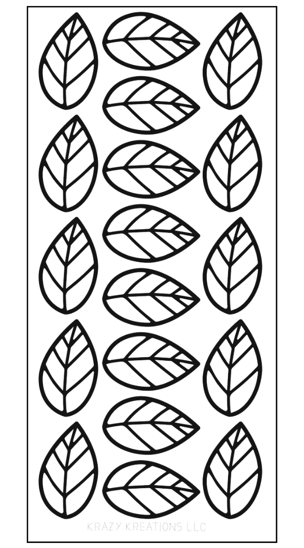 Krazy Kreations | Maple Leaves Outline Sticker