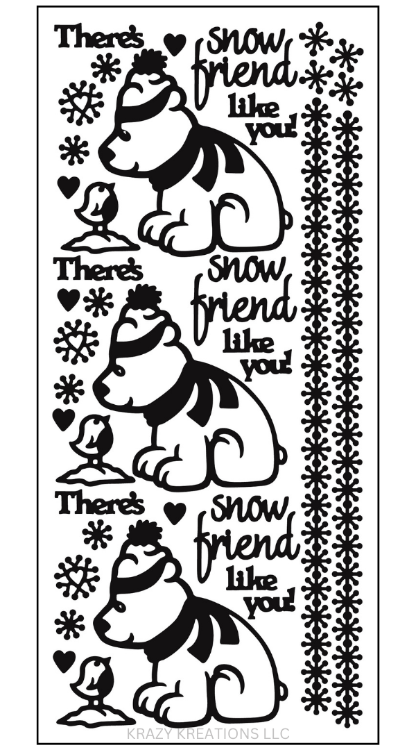 Krazy Kreations | Bears Outline Sticker