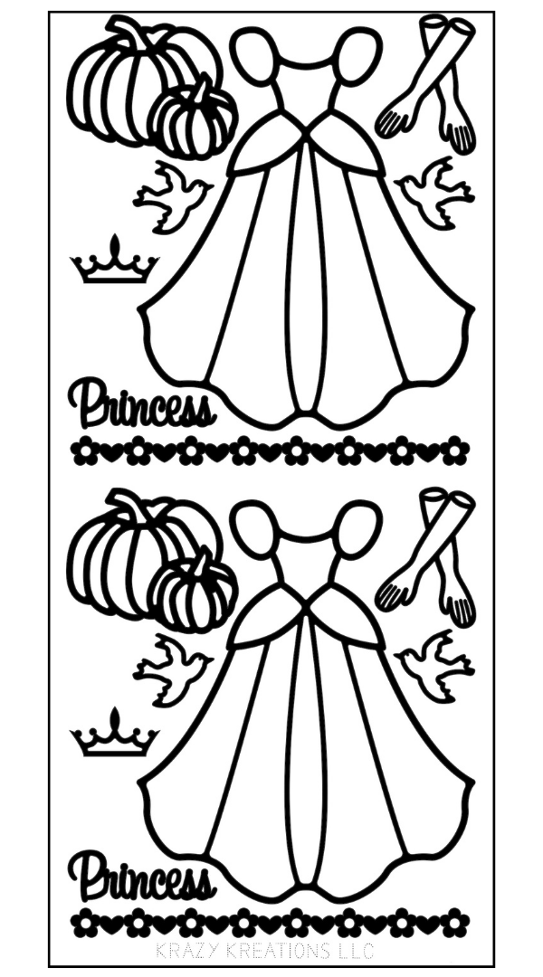 Stickers - Outline Stickers - Theme Park - Krazy Kreations