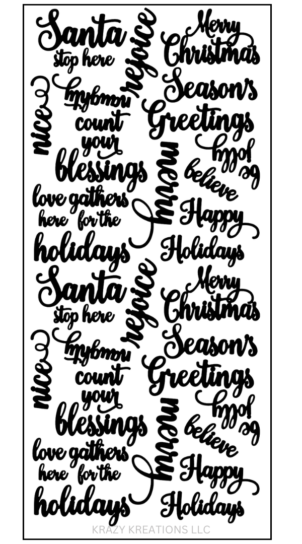 Handmade Sentiment Sticker - Krazy Kreations
