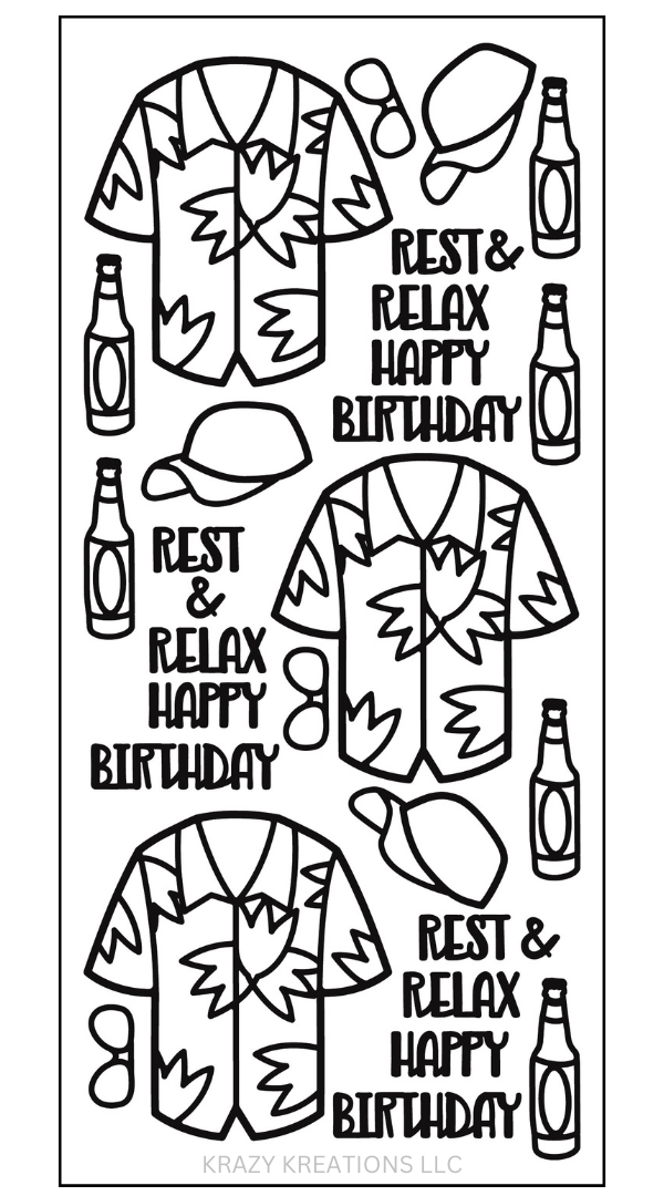 Stickers - Outline Stickers - Masculine Stickers - Page 1 - Krazy Kreations