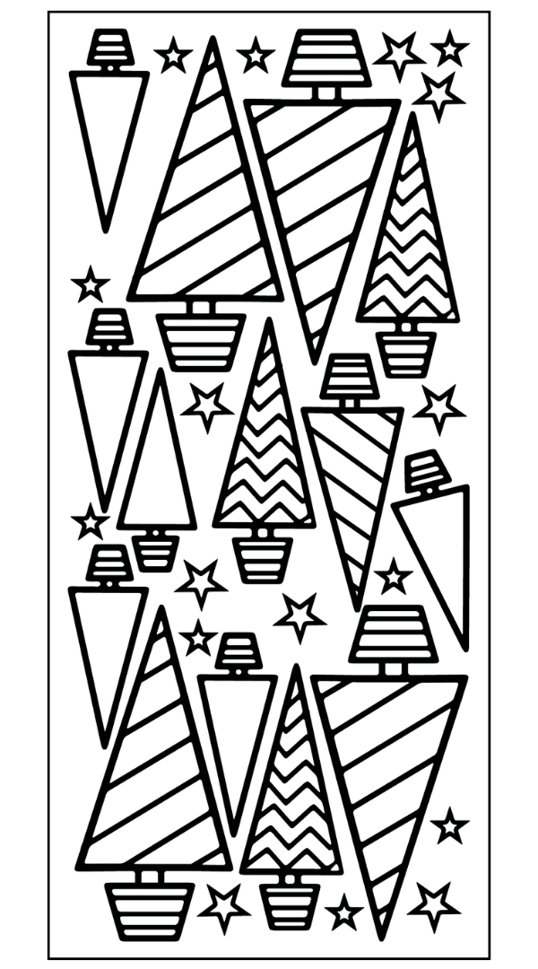 Tree Snowman Outline Sticker - Krazy Kreations