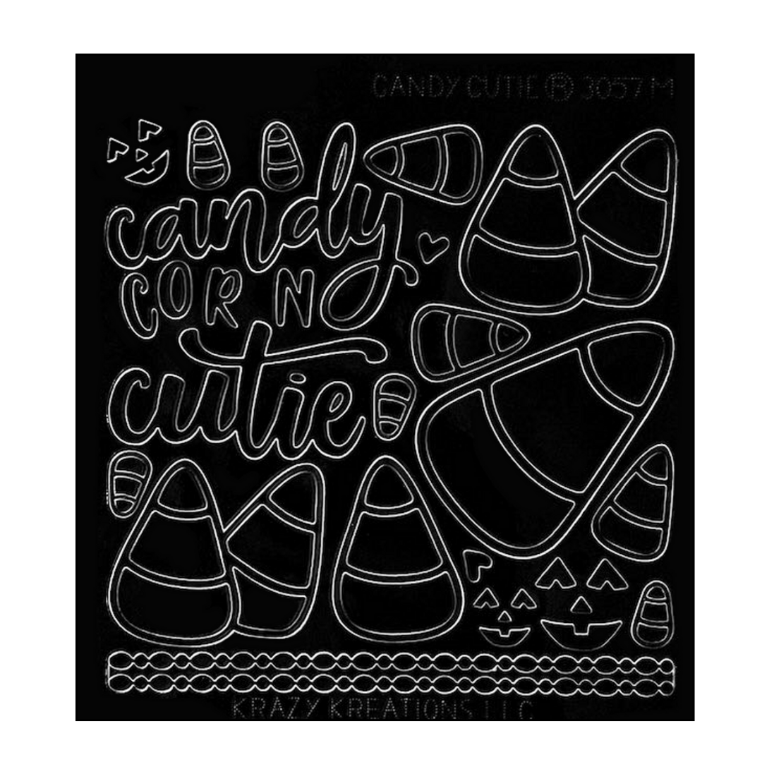 Krazy Kreations | Candy Corn Outline Sticker