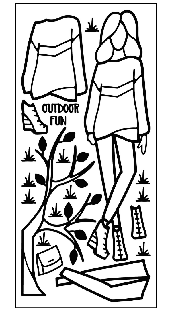 Krazy Kreations | Paper Doll Outline Sticker, Awesome Guy