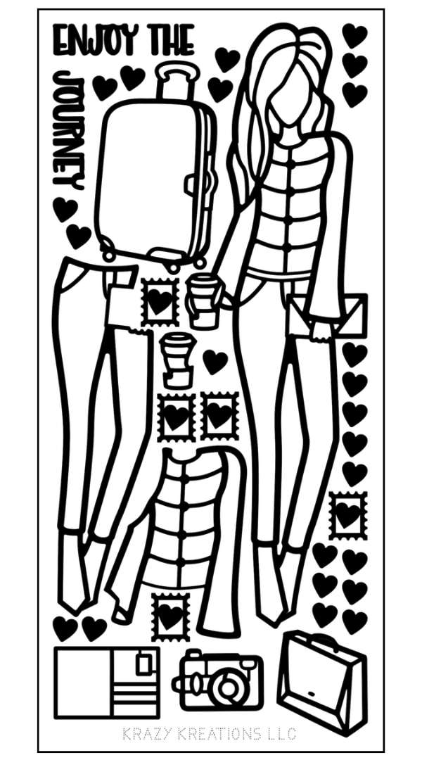 Premium Outline Stickers for Crafting | Krazy Kreations