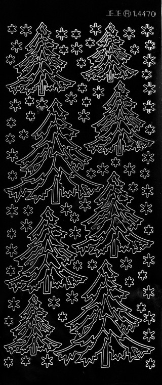Krazy Kreations | Holiday Trees Outline Sticker