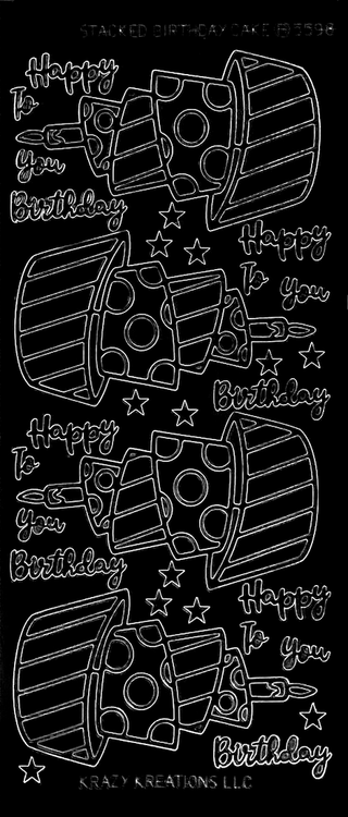 Krazy Kreations | Birthday Presents Outline Sticker - Mini
